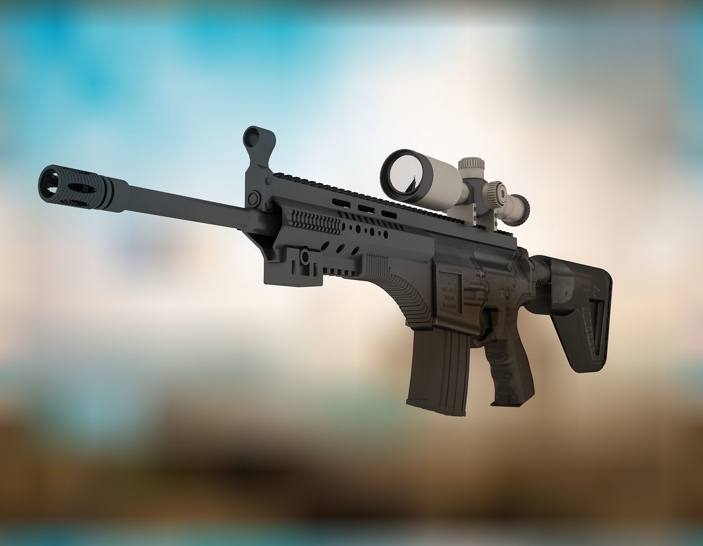 Mpt-76 Rifle free 3D model animated | CGTrader