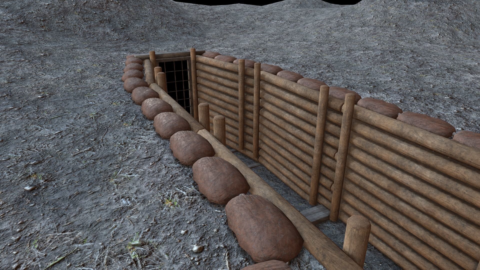3D model Modular Military Trenches VR / AR / low-poly | CGTrader