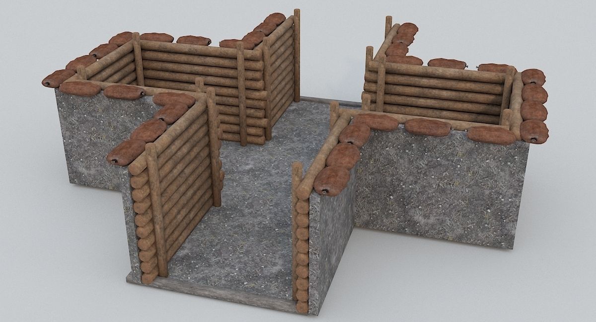 3D model Modular Military Trenches VR / AR / low-poly | CGTrader
