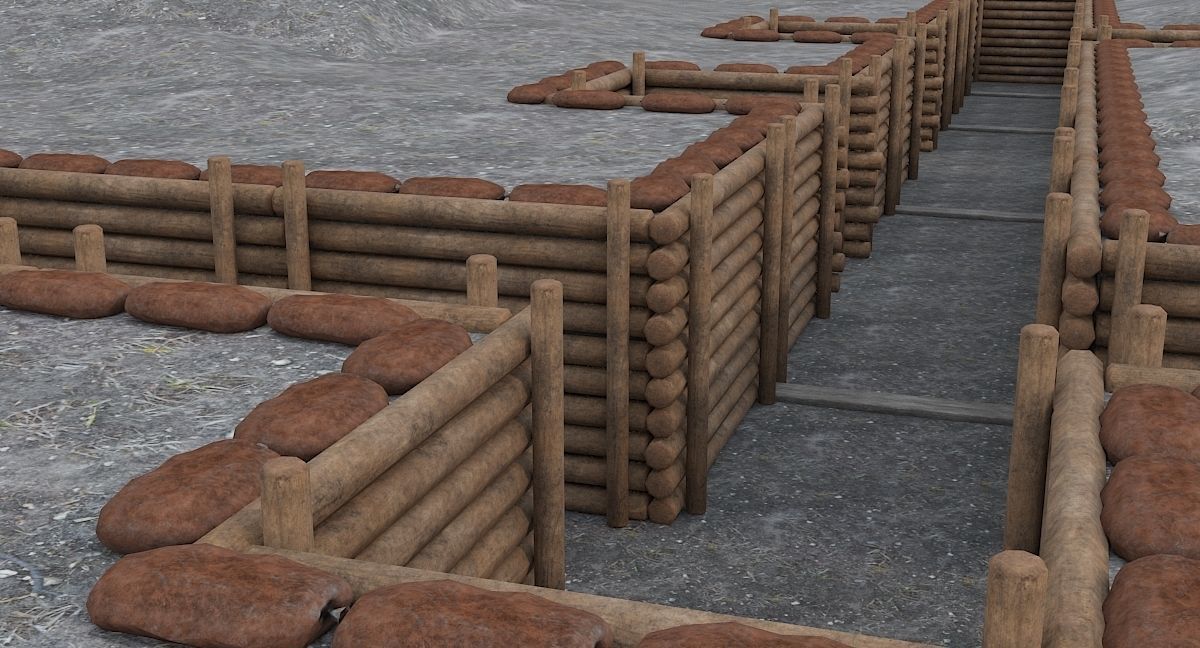 3D model Modular Military Trenches VR / AR / low-poly | CGTrader