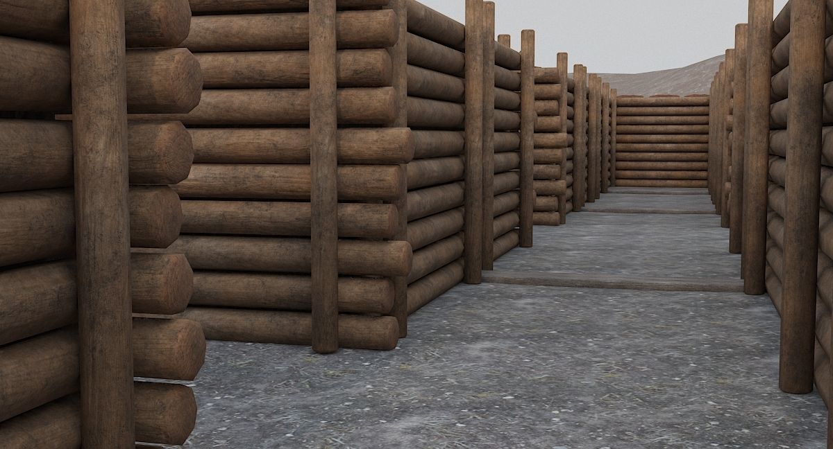 3D model Modular Military Trenches VR / AR / low-poly | CGTrader