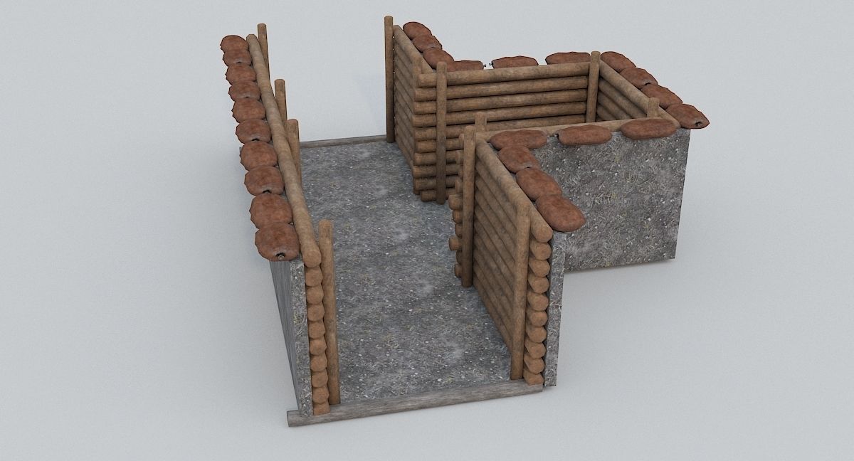 3D model Modular Military Trenches VR / AR / low-poly | CGTrader