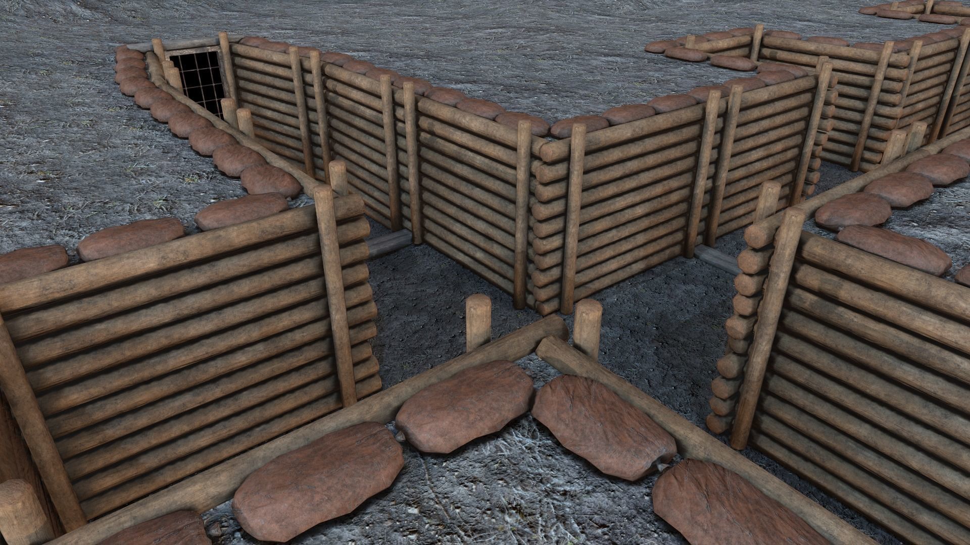 3D model Modular Military Trenches VR / AR / low-poly | CGTrader