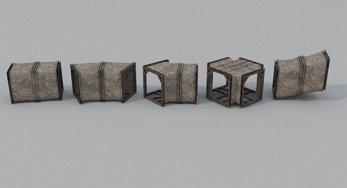 3D model Modular Low Poly PBR Underground Mine VR / AR / low-poly ...