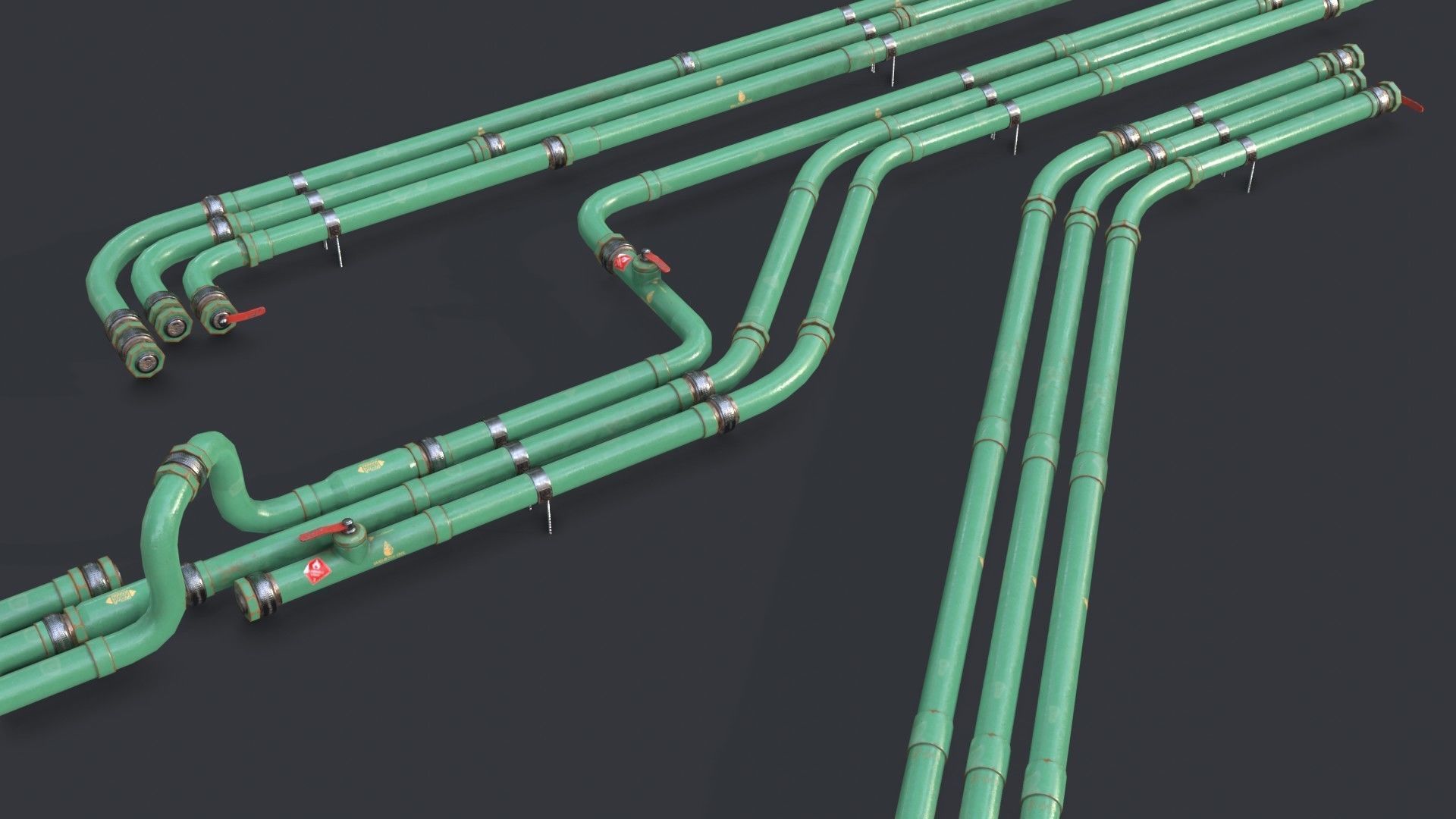 3D model Modular Pipes - Oil Pipelines VR / AR / low-poly | CGTrader