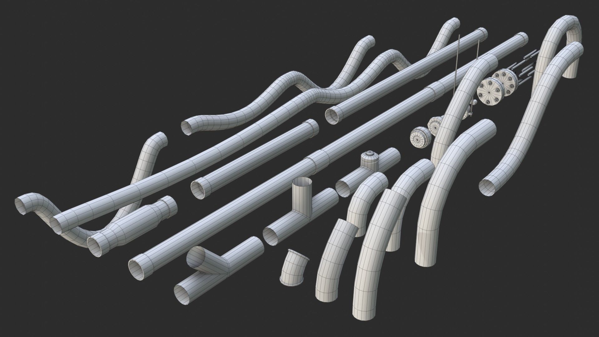 Modular Pipes - Industrial Collection VR / AR / low-poly | CGTrader