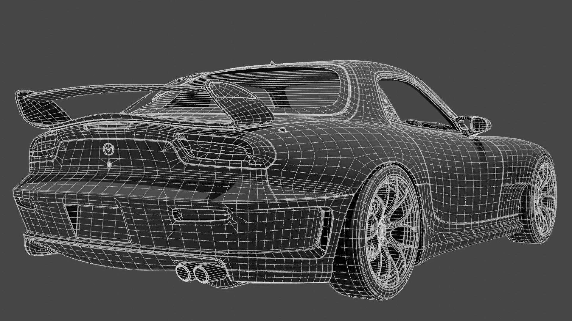 3D model Mazda RX-7 VR / AR / low-poly | CGTrader