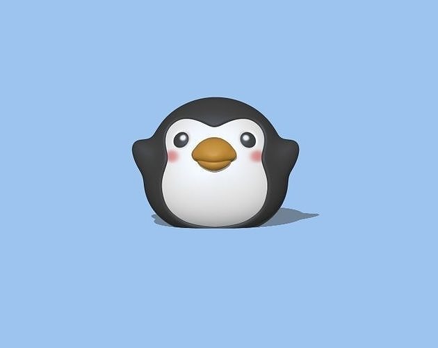 A Round Penguin to decorate and play 3D model 3D printable | CGTrader