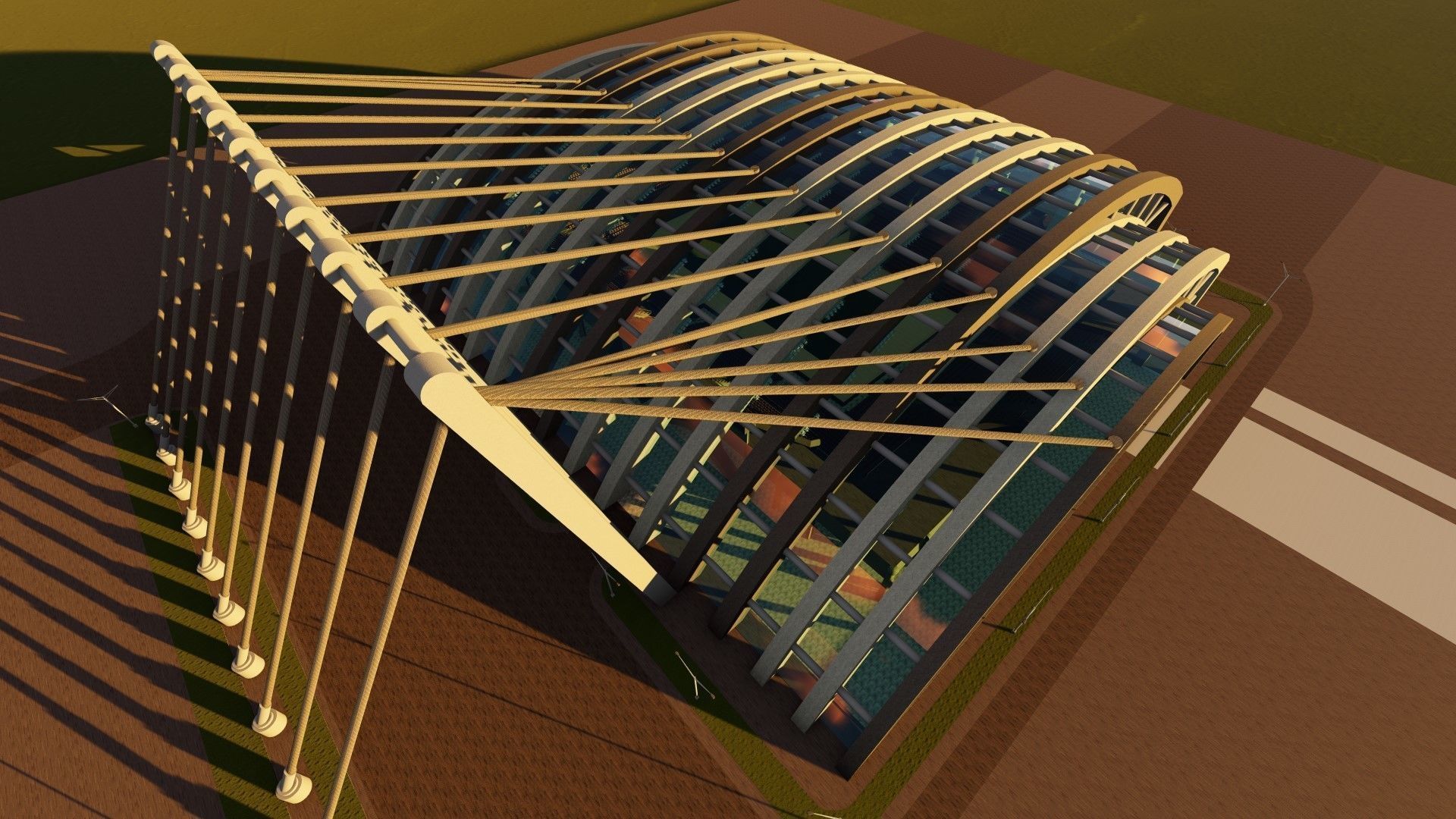 handball arena 3D model 3D printable | CGTrader