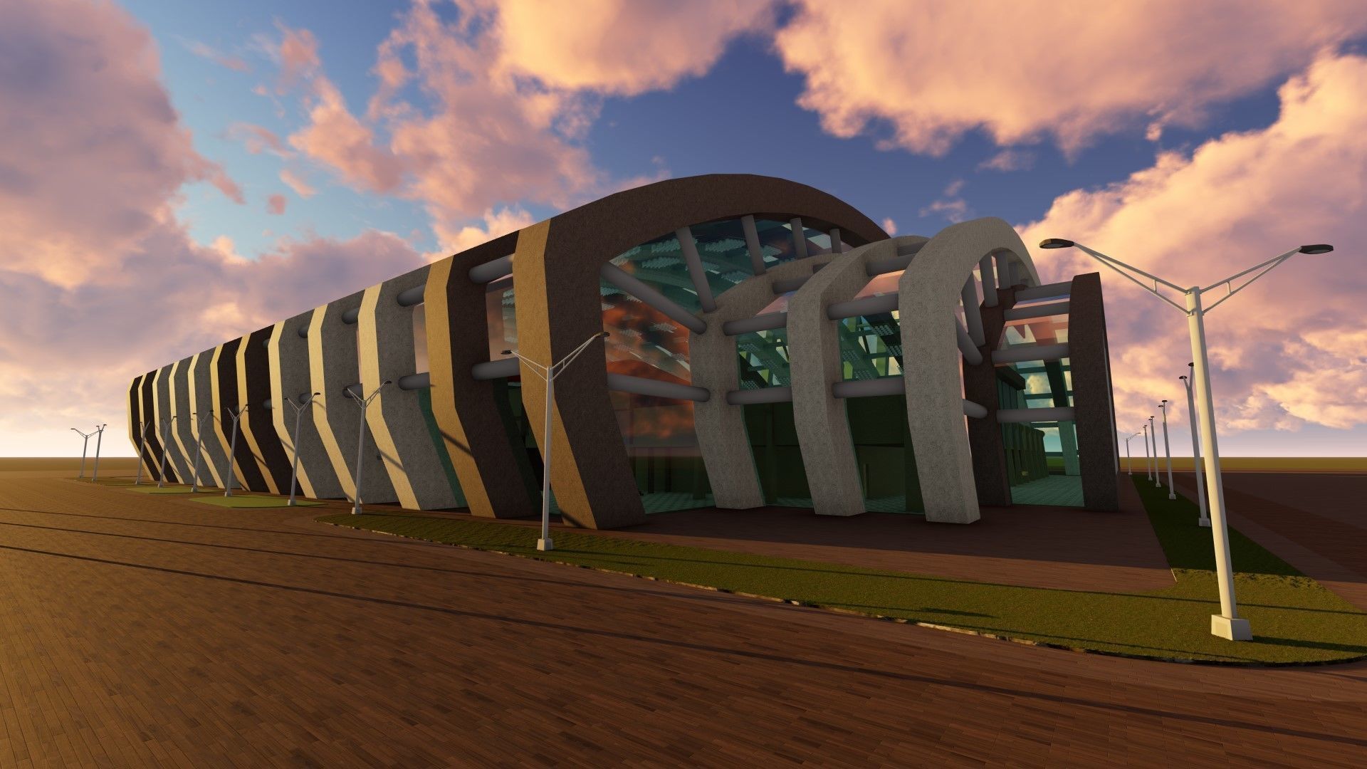 handball arena 3D model 3D printable | CGTrader