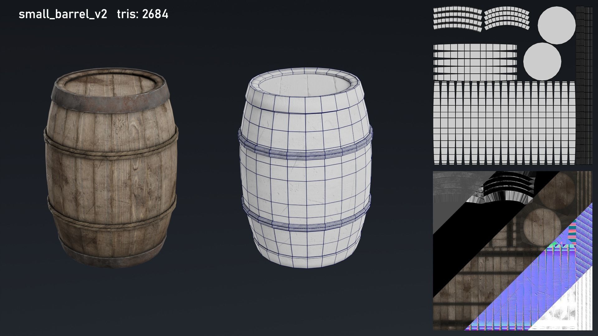 3D model Medieval Fantasy Storage Props Asset Pack barrels crates ...