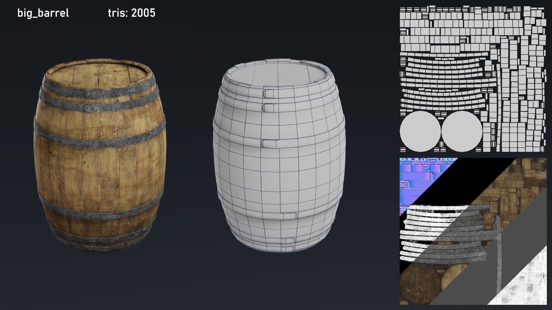 3D model Medieval Fantasy Storage Props Asset Pack barrels crates ...