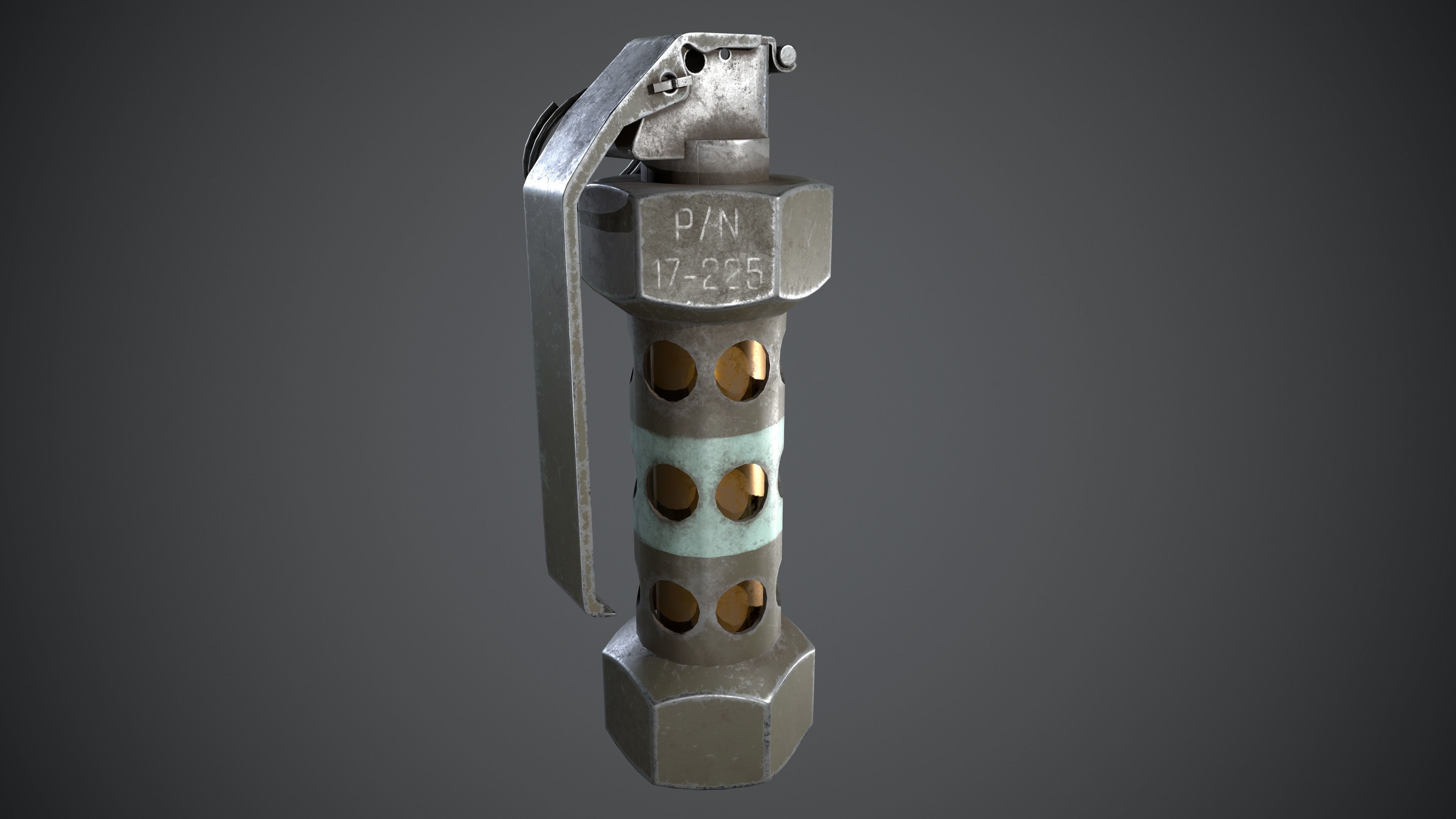 3D model PACK OF GRENADES M84 M62 M67 M18 GRENADE PACK VR / AR / low ...