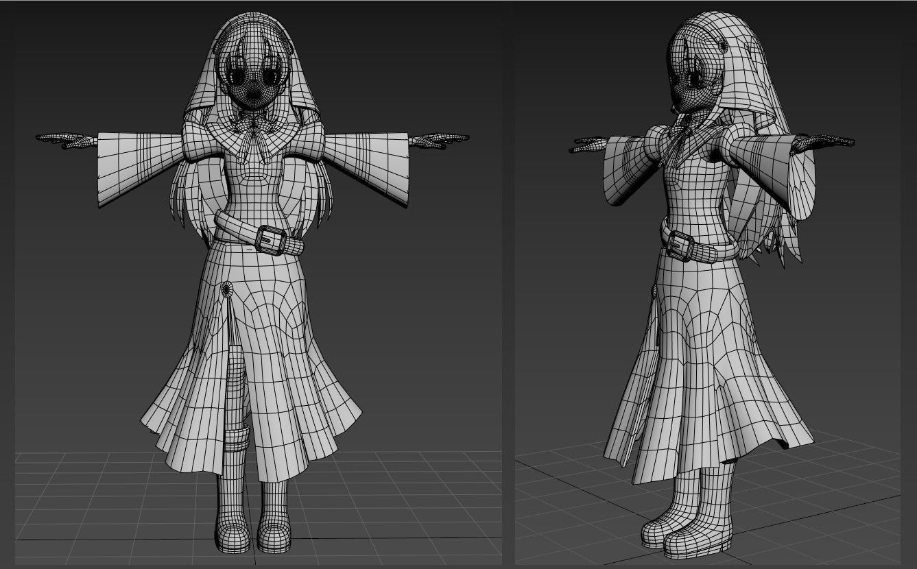 Hina kamisama ni natta hi VRChat 3D model rigged | CGTrader