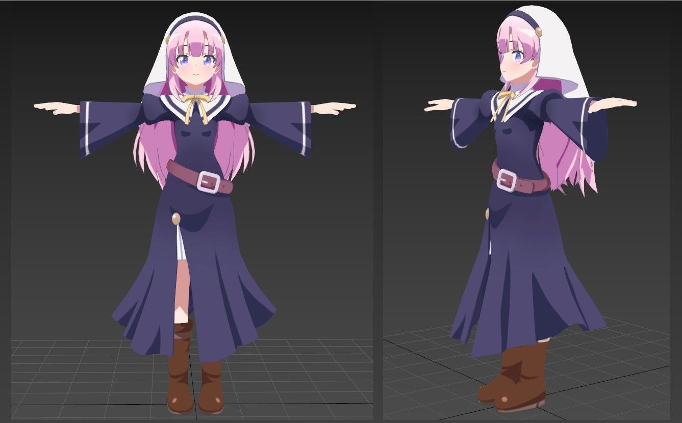 Hina kamisama ni natta hi VRChat 3D model rigged | CGTrader