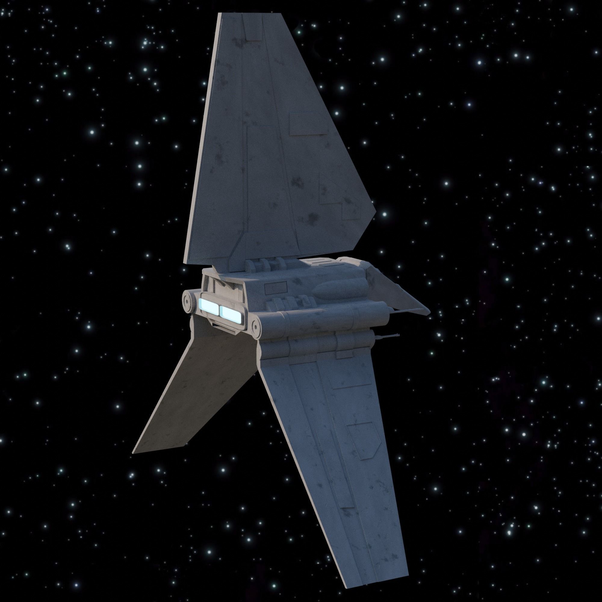 Imperial Shuttle - Lambda Class - PBR Medium Poly Count 3D model rigged | CGTrader