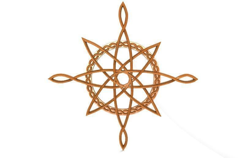 Celtic north star CNC 3D model 3D printable | CGTrader