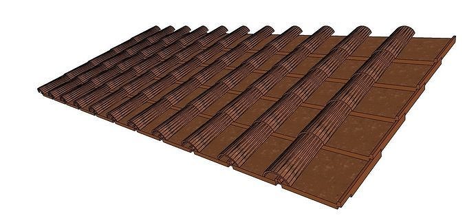 Roman roof tiles 3D model | CGTrader