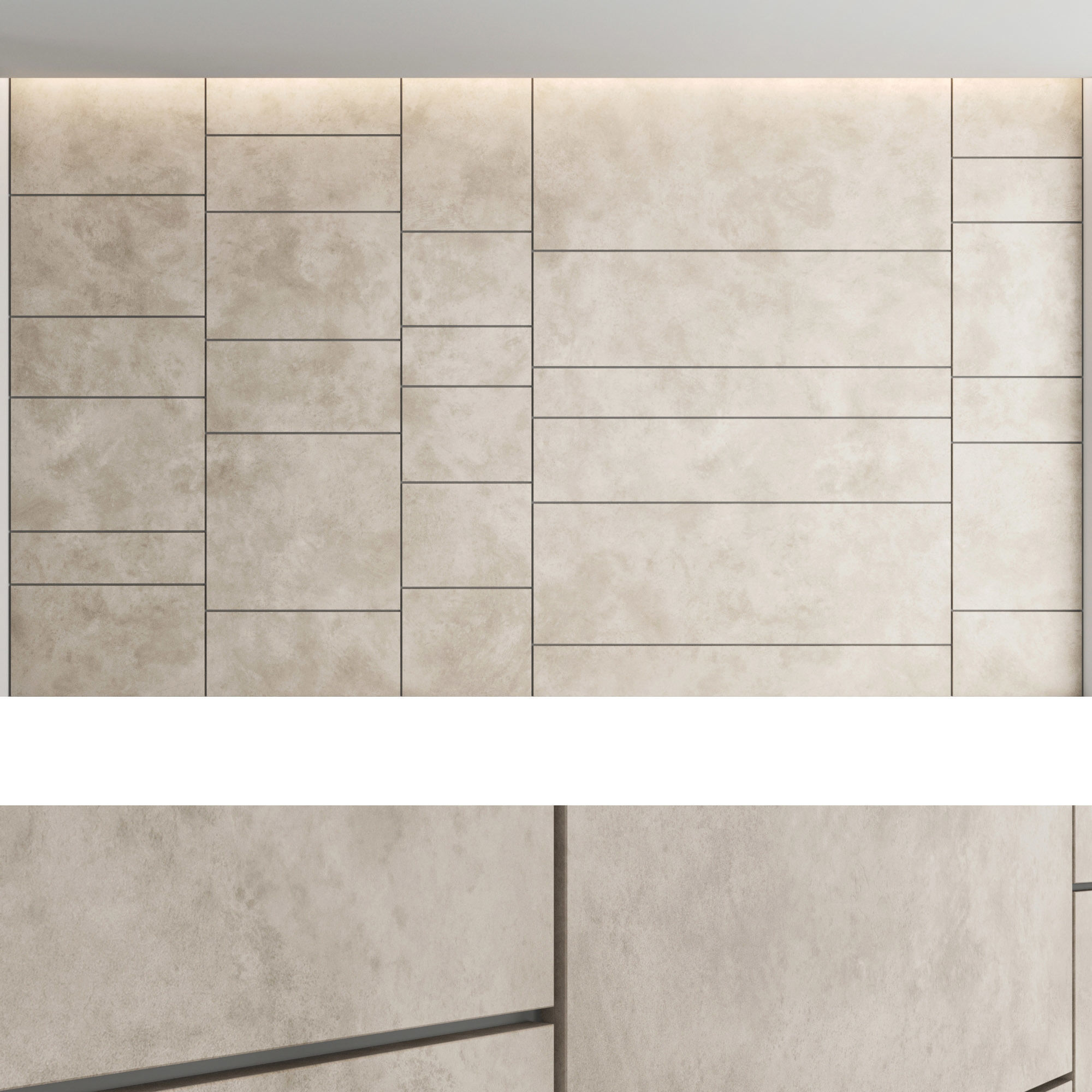 Decorative wall panel set 37 3D model | CGTrader