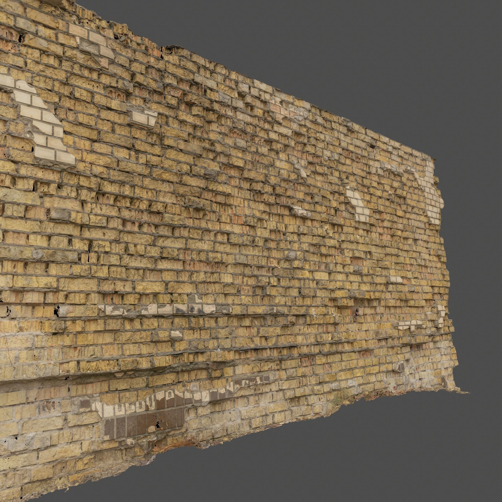 Brick Wall Crashed with Highpoly Scanned 3D model | CGTrader