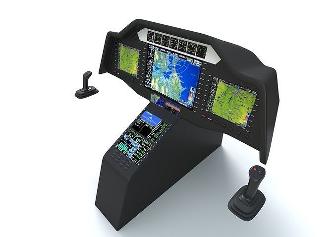 Aircraft Control Panel 2 3D model | CGTrader