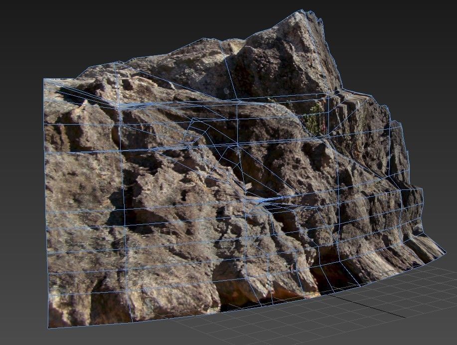 3D model Low-poly cliff VR / AR / low-poly MAX