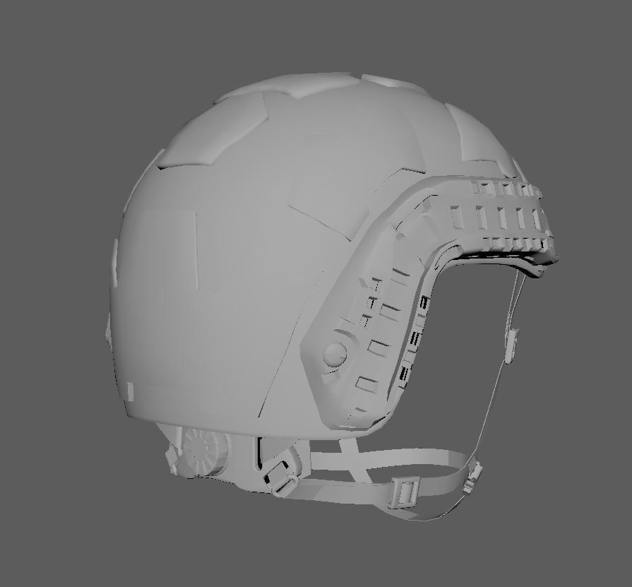 3D model Ops Core FAST SF High Cut Helmet Low poly PBR VR / AR / low ...