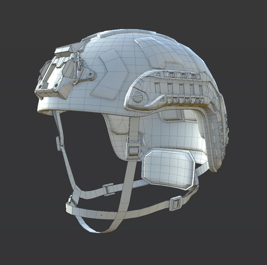 3D model Ops Core FAST SF High Cut Helmet Low poly PBR VR / AR / low ...