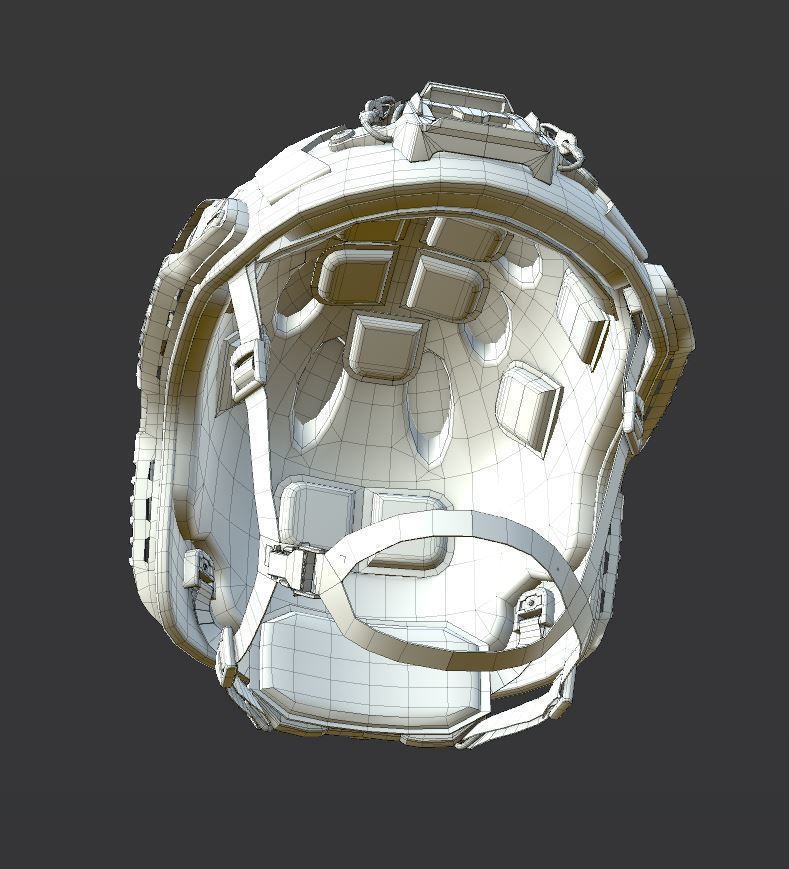 3D model Ops Core FAST SF High Cut Helmet Low poly PBR VR / AR / low ...