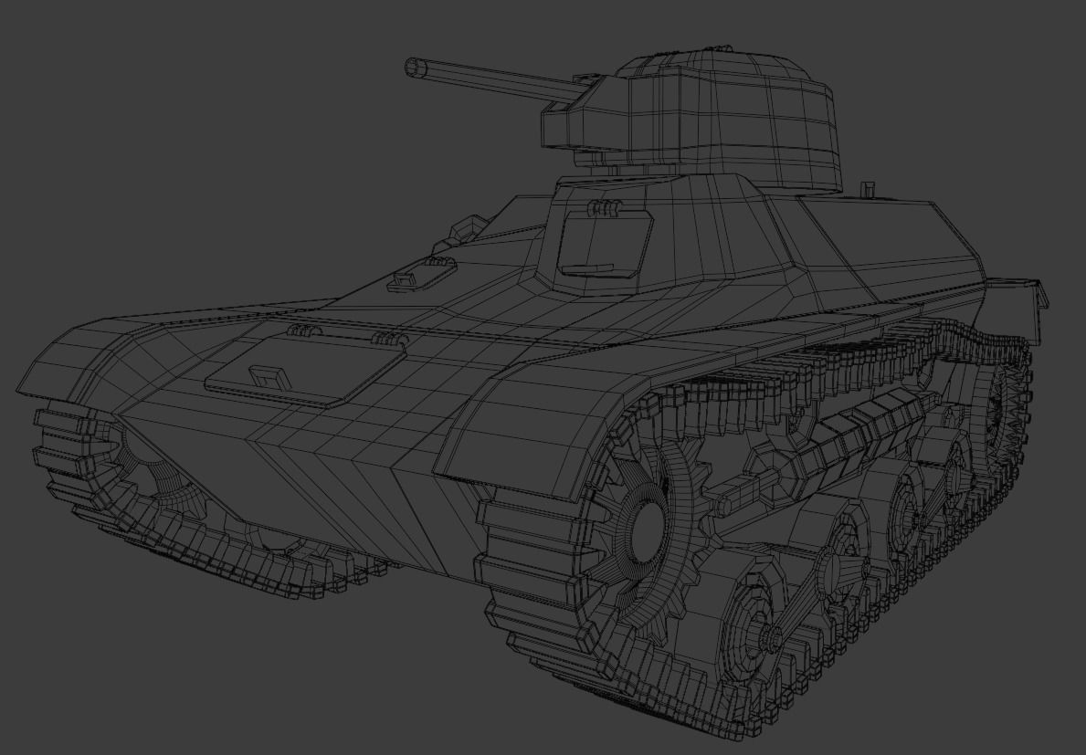 3D model Type 97 Te-Ke tankette VR / AR / low-poly | CGTrader