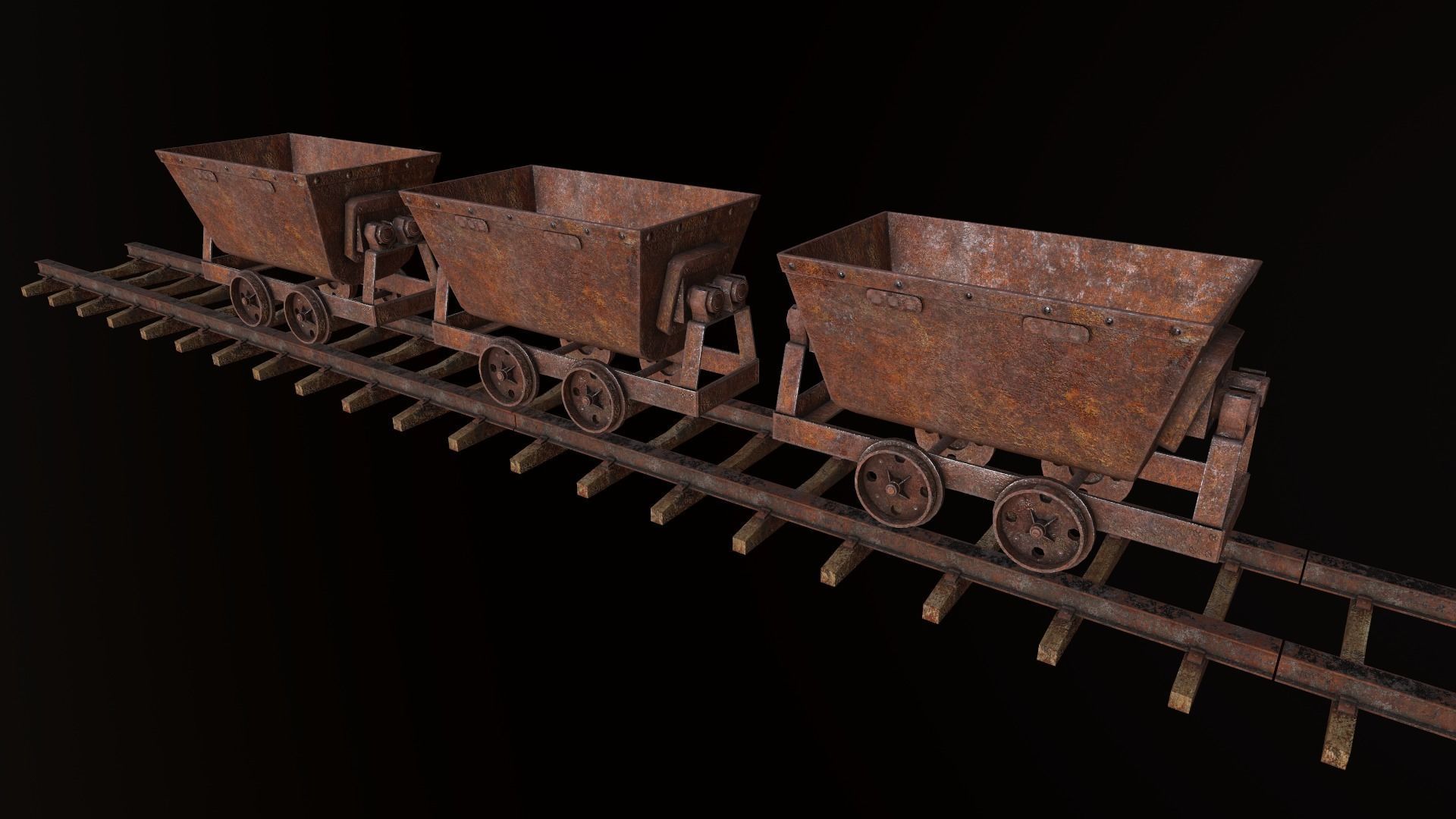 3D model Mine Wagon 6 VR / AR / low-poly | CGTrader