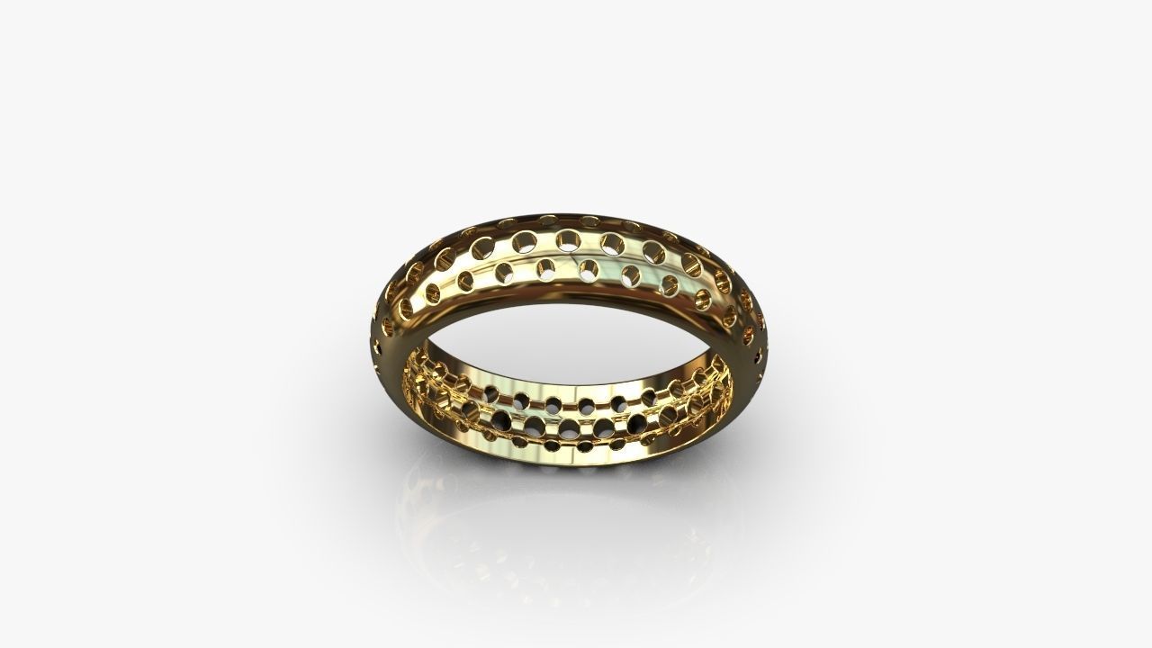 Perforated ring 3D model 3D printable | CGTrader