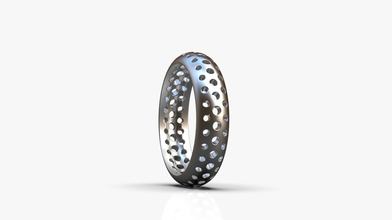Perforated ring 3D model 3D printable | CGTrader