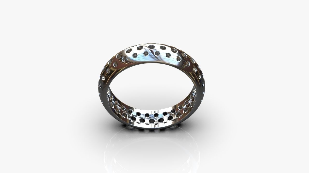 Perforated ring 3D model 3D printable | CGTrader