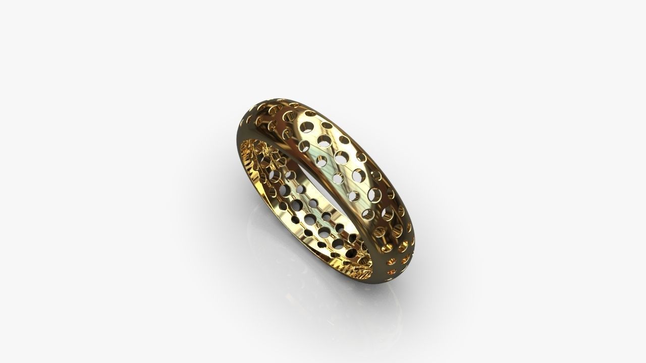 Perforated ring 3D model 3D printable | CGTrader