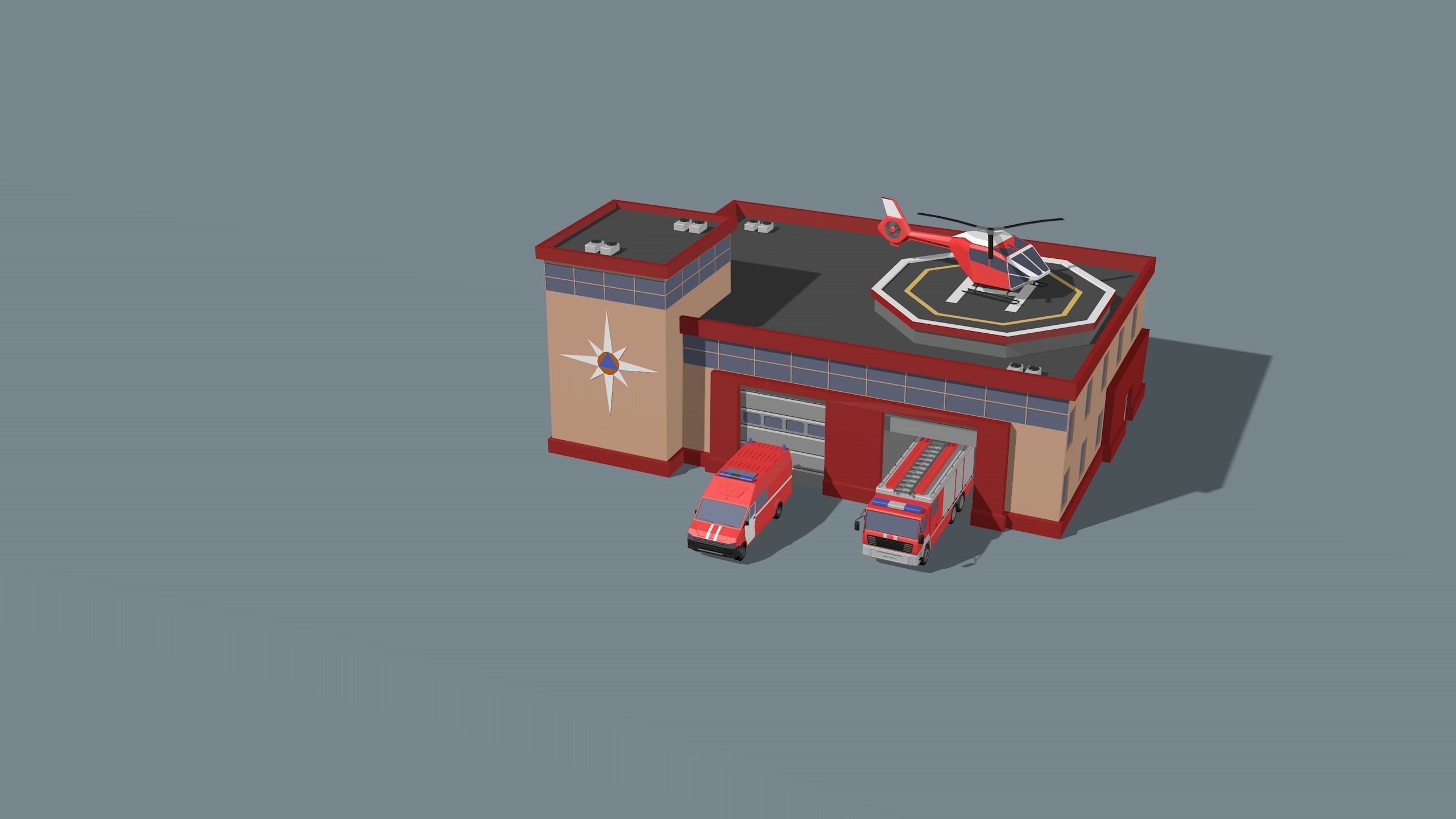 3D model fire department VR / AR / low-poly | CGTrader