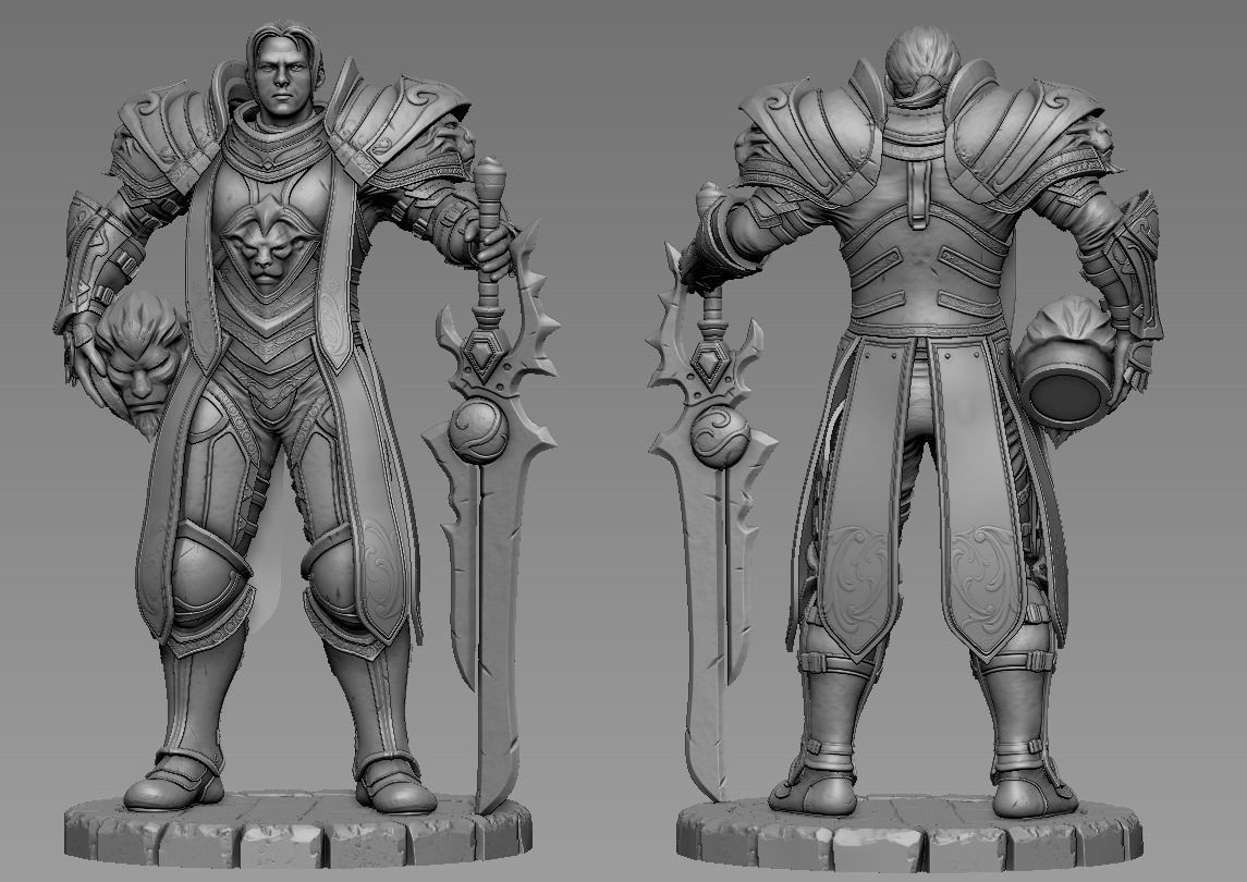 Fan Art - Anduin Wrynn - World of Warcraft 3D model 3D printable | CGTrader
