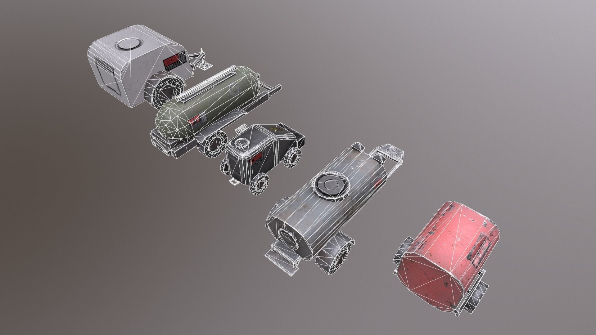 3D model Nuclear Tank VR / AR / low-poly | CGTrader