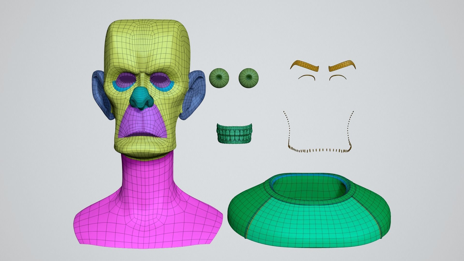 Cartoon male character Gustavo base mesh 3D model | CGTrader