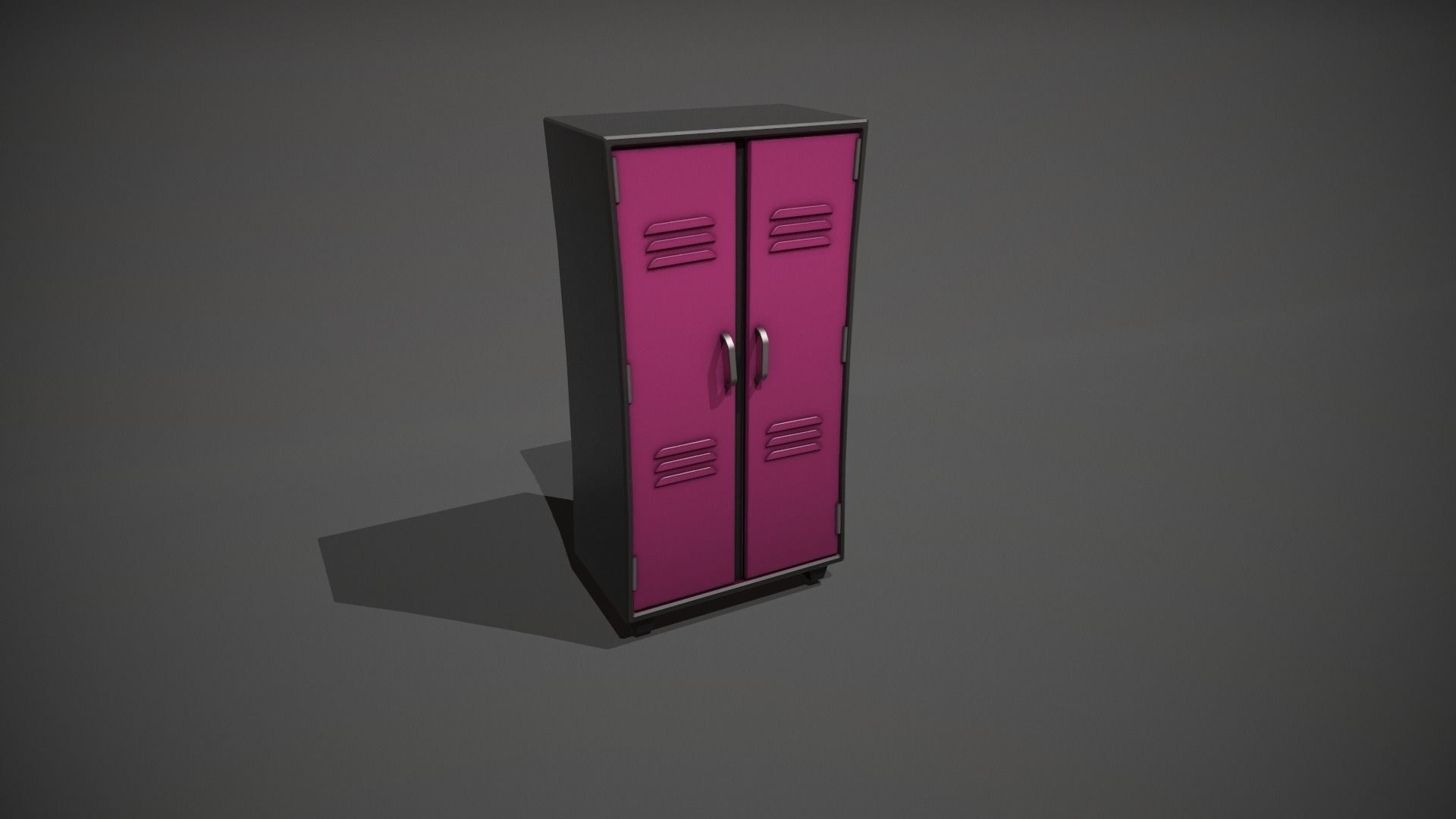 3D model Pink and Black Stylized Locker VR / AR / low-poly | CGTrader