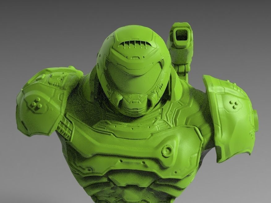 Doom Slayer Bust 3D model 3D printable | CGTrader