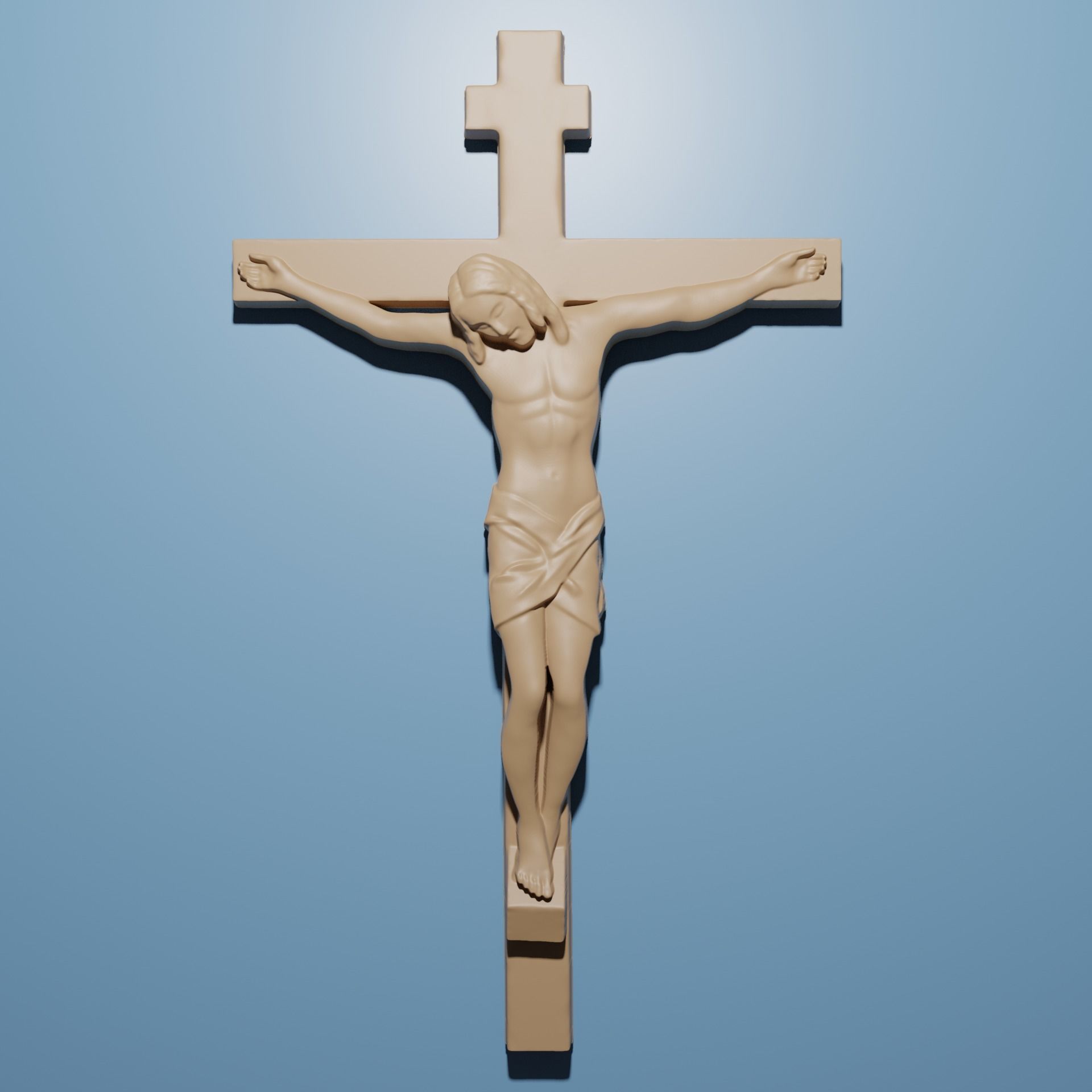 Jesus Crucifix Cross 3D STL Model for CNC Router Engraver 3D model 3D ...