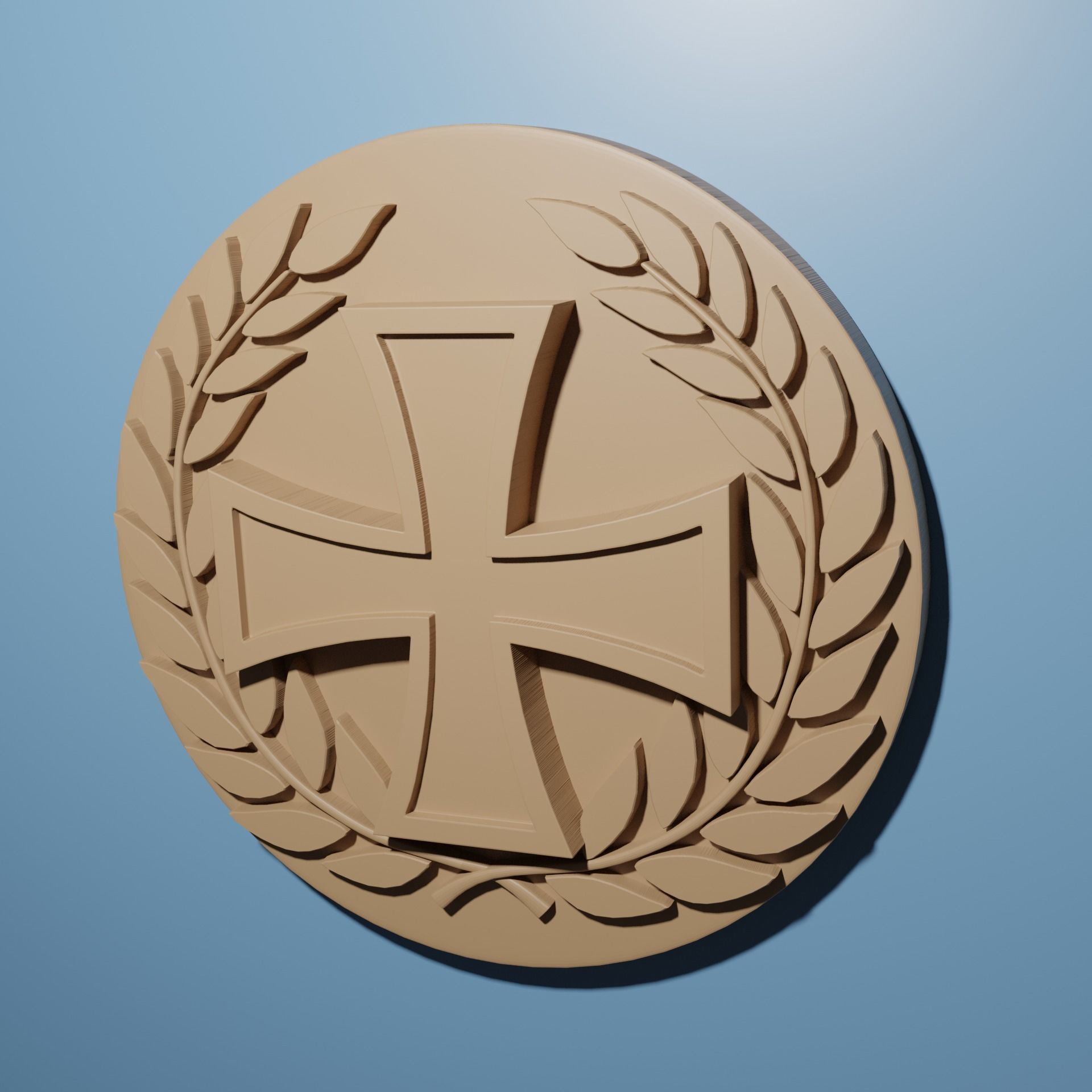 Olive Branch Cross 3D STL Model for CNC Router 3D model 3D printable ...
