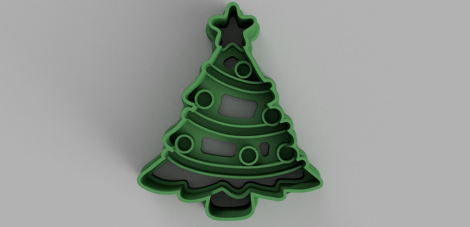 CHRISTMAS TREE COOKIE CUTTER 3D model 3D printable | CGTrader
