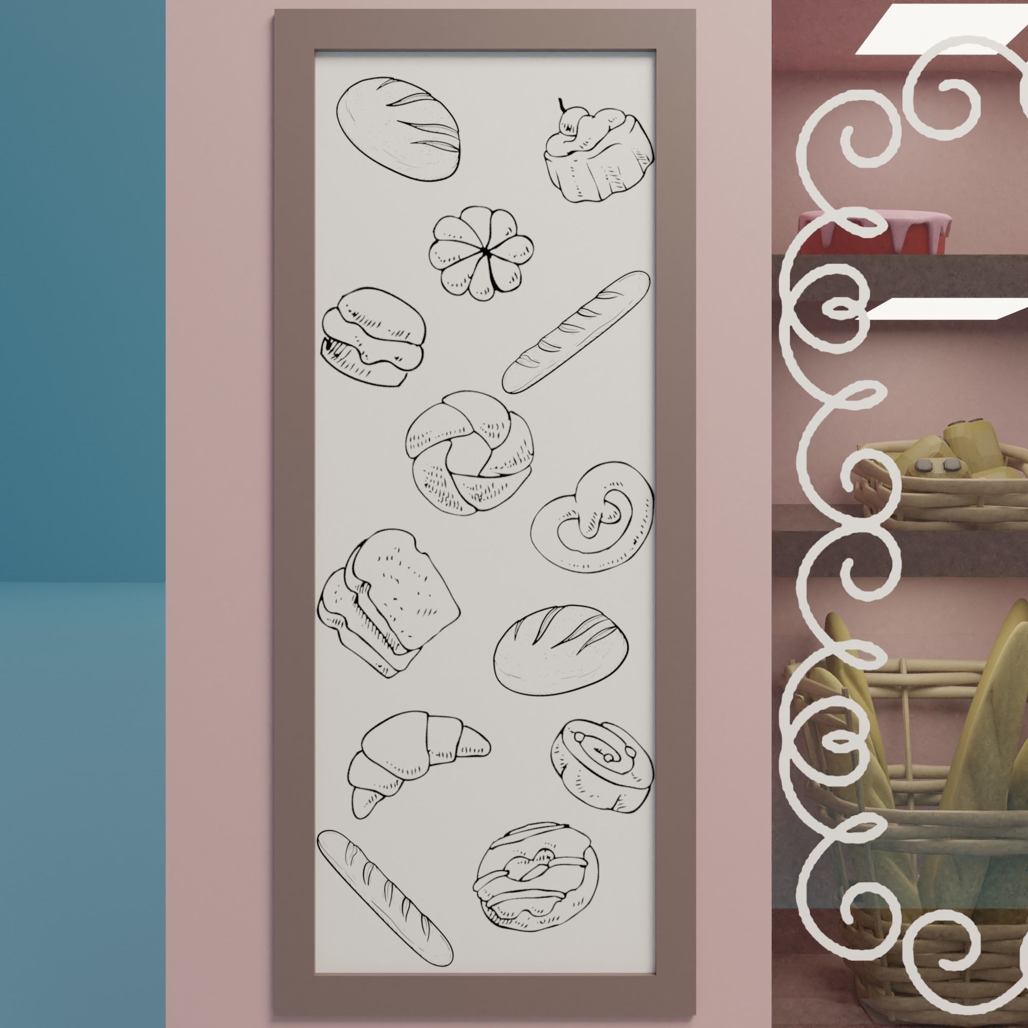 3D model Bakery basket VR / AR / low-poly | CGTrader