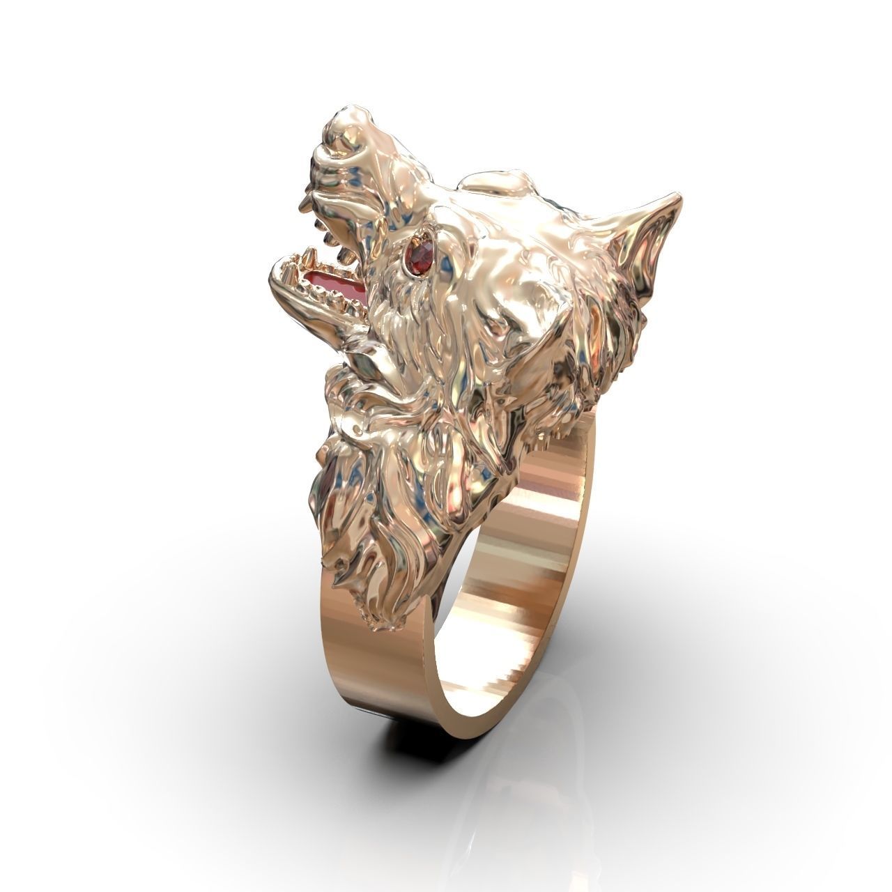 wolf ring werewolf 3D model 3D printable | CGTrader