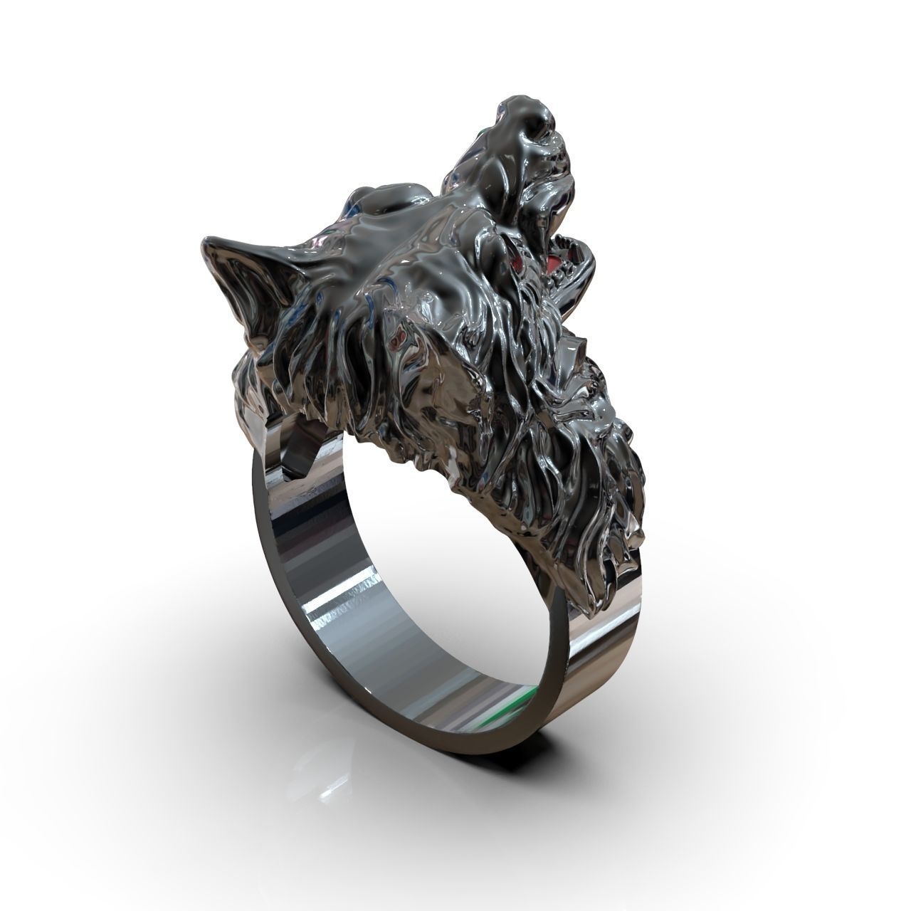 wolf ring werewolf 3D model 3D printable | CGTrader