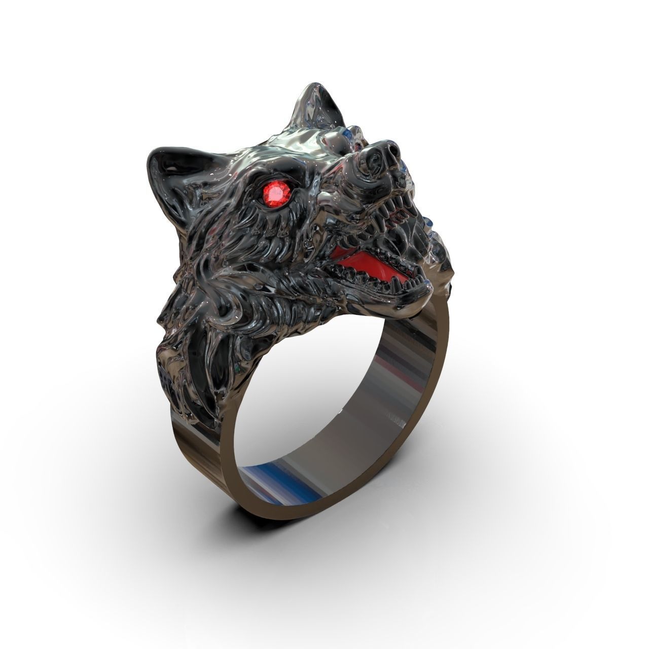wolf ring werewolf 3D model 3D printable | CGTrader