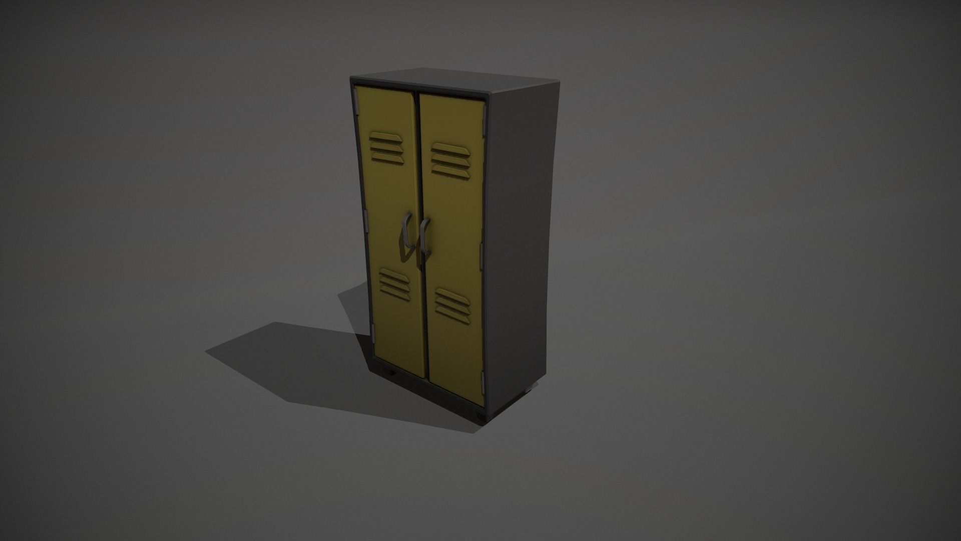 3D model Yellow and Black Stylized Locker VR / AR / low-poly | CGTrader