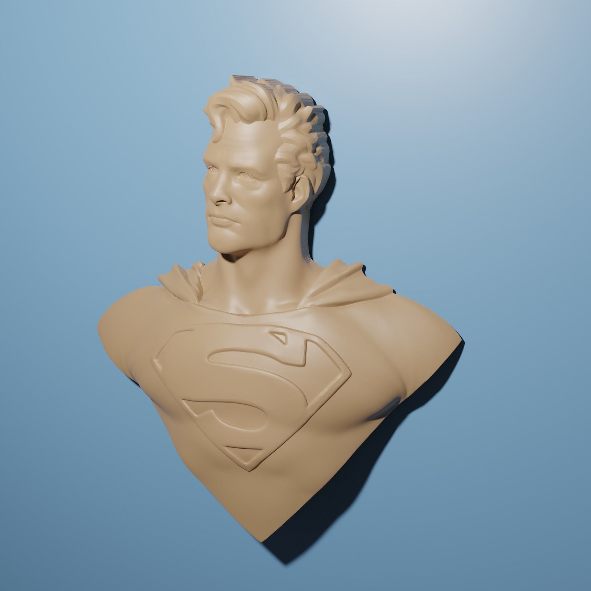 Superman artcam relief model in stl format 3D for CNC Router 3D model ...